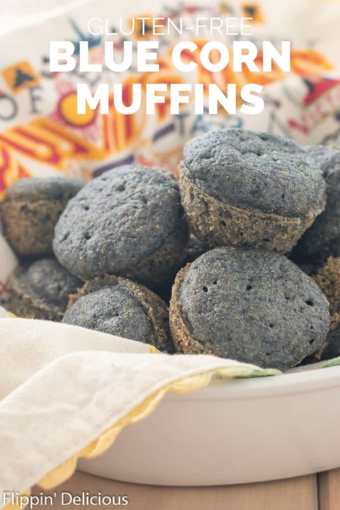 Gluten Free Blue Corn Muffins - Flippin' Delicious
